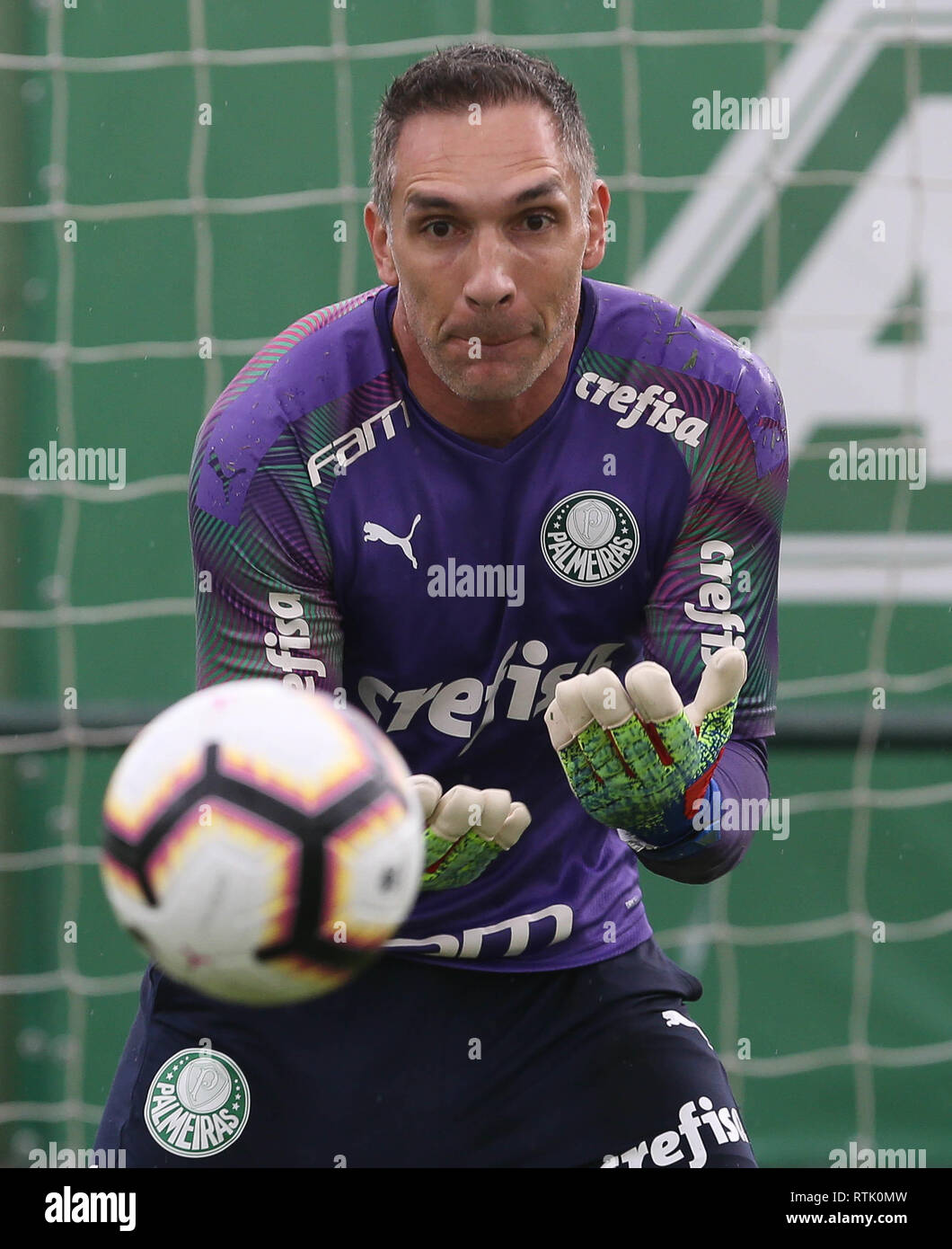 Sao Paulo, Brazil. 1st March, 2019. Goalkeeper Fernando Prass, from SE ...