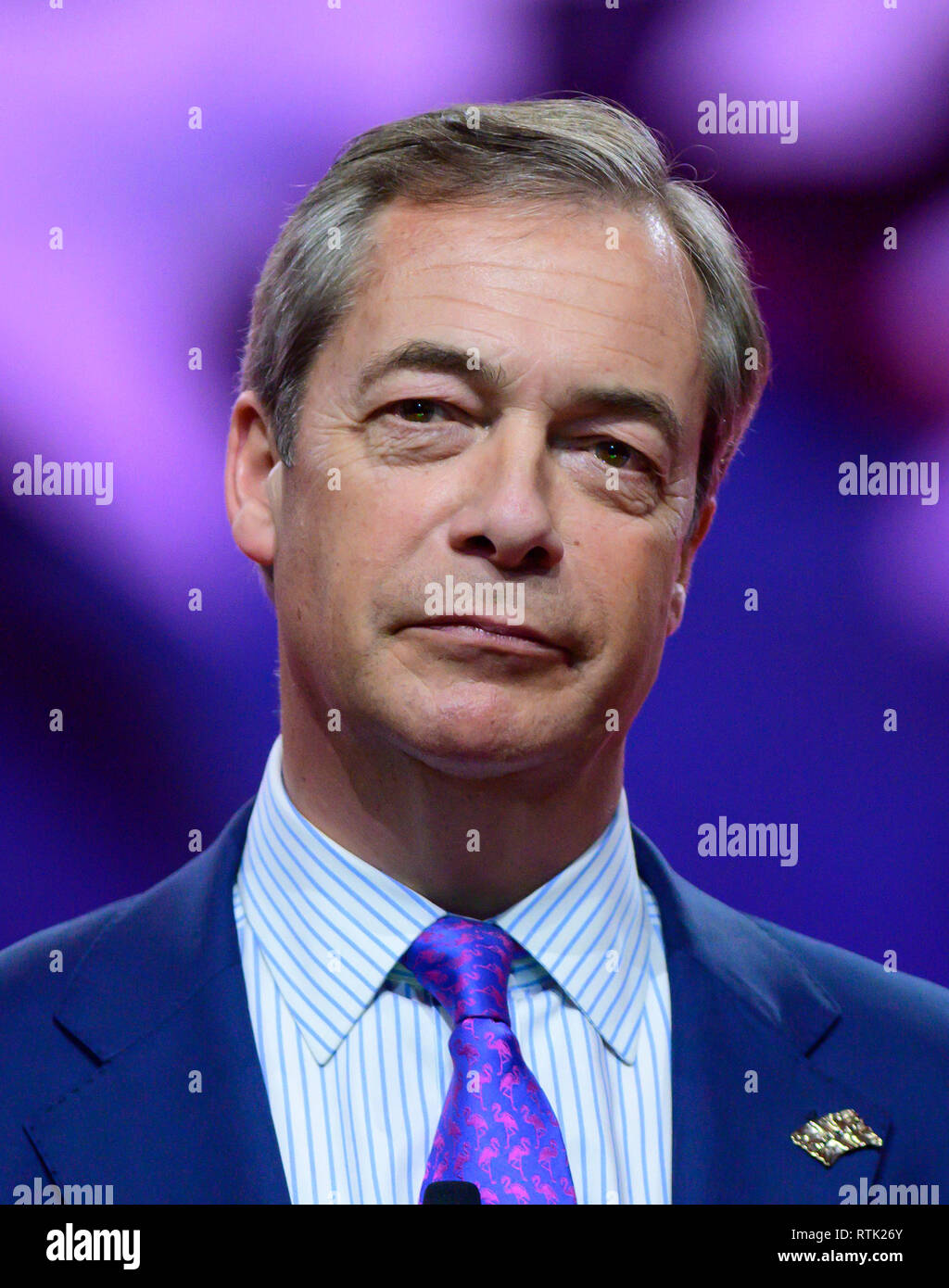 Nigel Farage, Member of the European Parliament, speaks at the ...