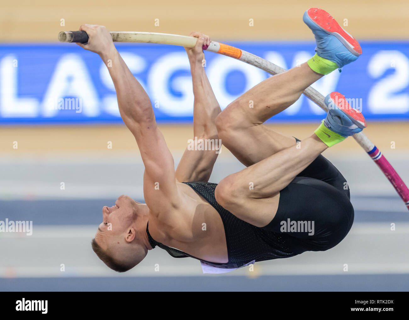 Glasgow, UK. 01st Mar, 2019. Georgiy Gorokhov (ANA) in Men's Paul Vault ...