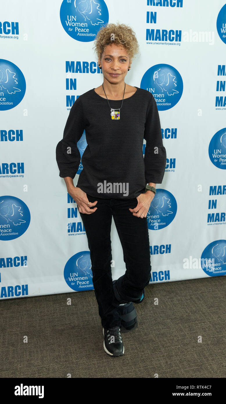 New York, USA - March 1, 2019: Michelle Hurd attends UN Women for Peace ...