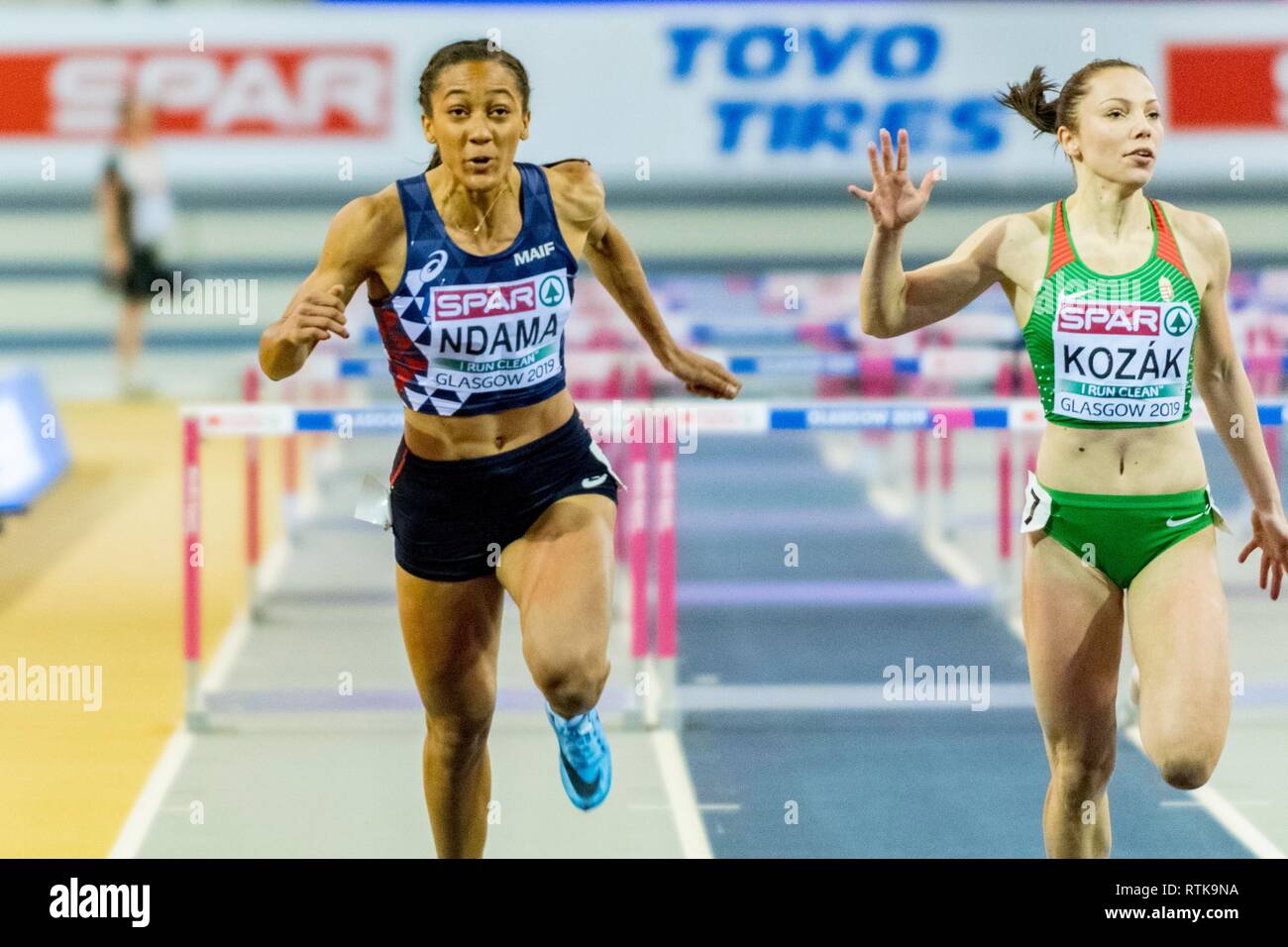 Glasgow, UK. 02nd Mar, 2019. NDAMA Solene FRA and KOZÁK Luca HUN ...
