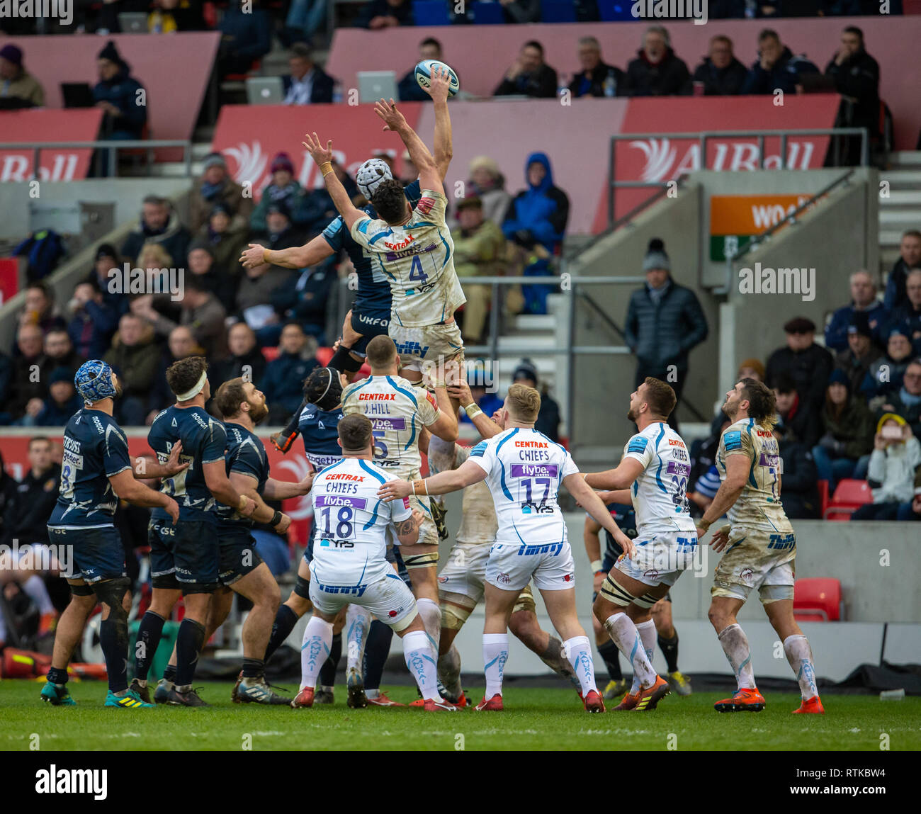 AJ Bell Stadium, Salford, UK. 2nd Mar, 2019. Gallagher Premiership ...