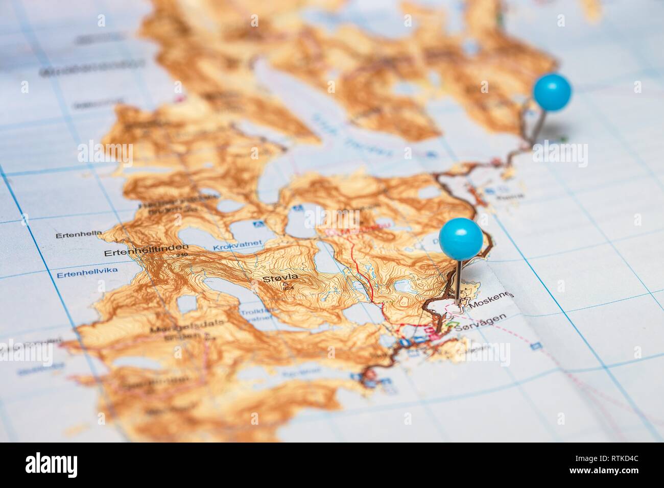 Map of lofoten islands hi-res stock photography and images - Alamy