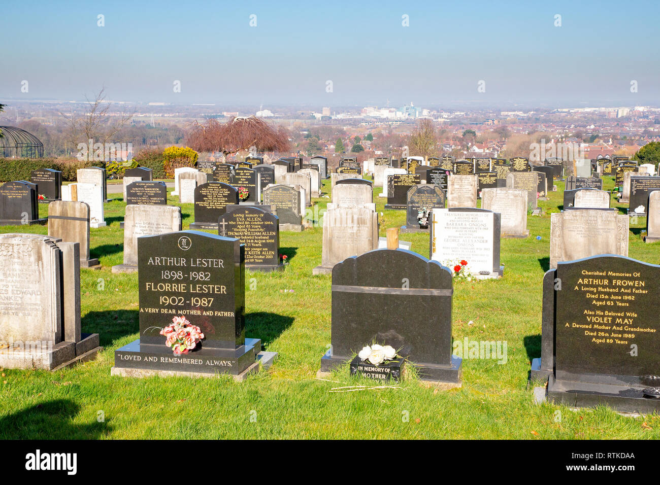 The hottest February on record - Fox Covert Cemetery overlooking ...