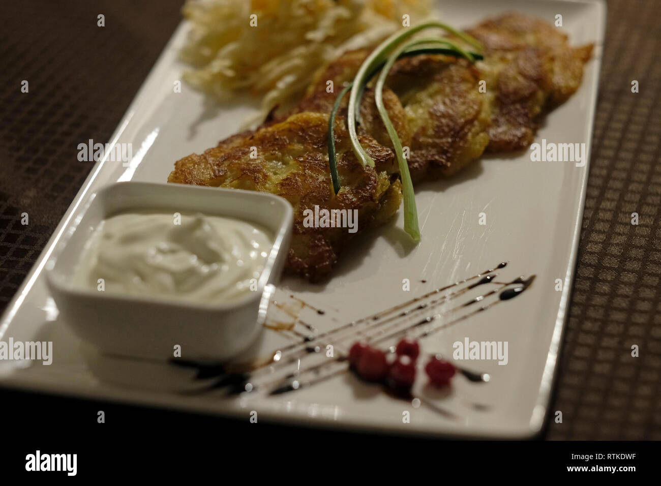 Potato pancakes called latkes hi-res stock photography and images - Alamy