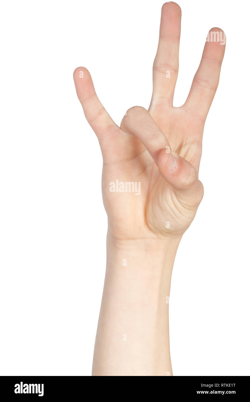 American sign language numbers hi-res stock photography and images - Alamy