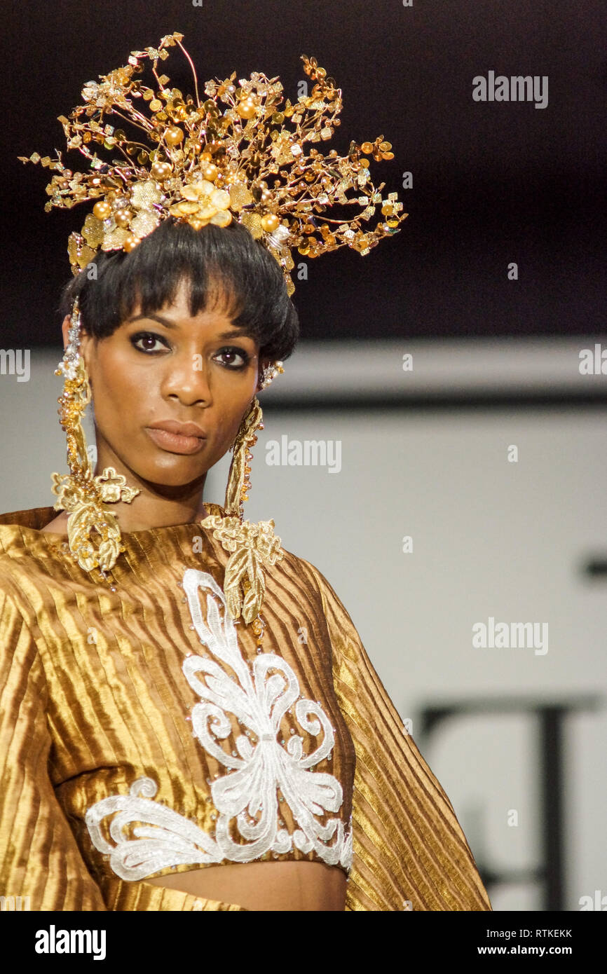 16 February 2019. London, England, Fashions Finest AW2019, Britain's ...