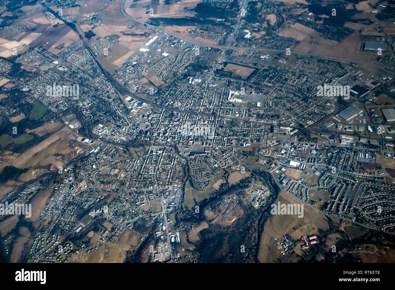 Aerial pictures taken from a commercial flight on its way to Washington ...