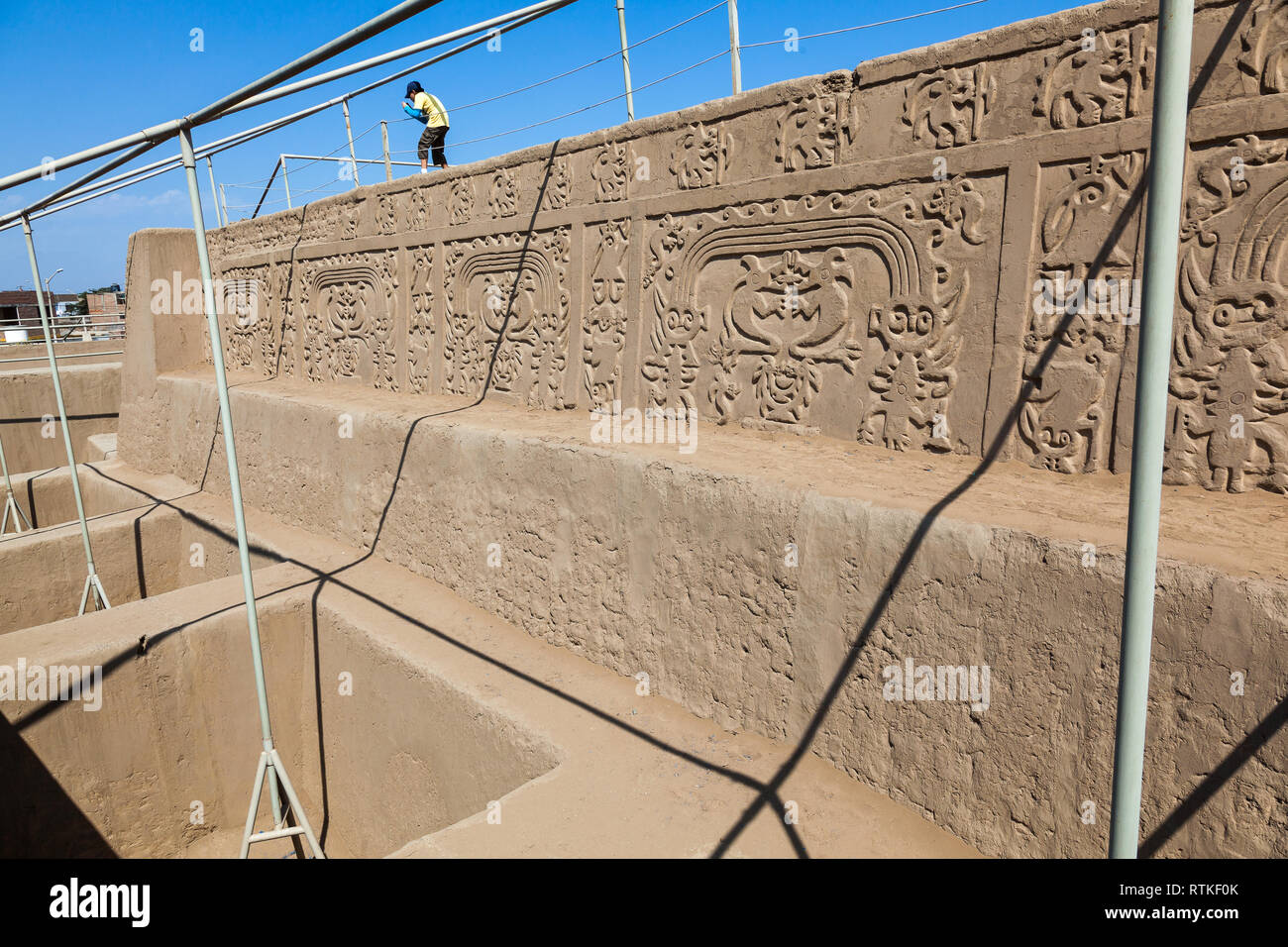 Huaca or Temple of the Dragon or the Rainbow. Religious building of the ...