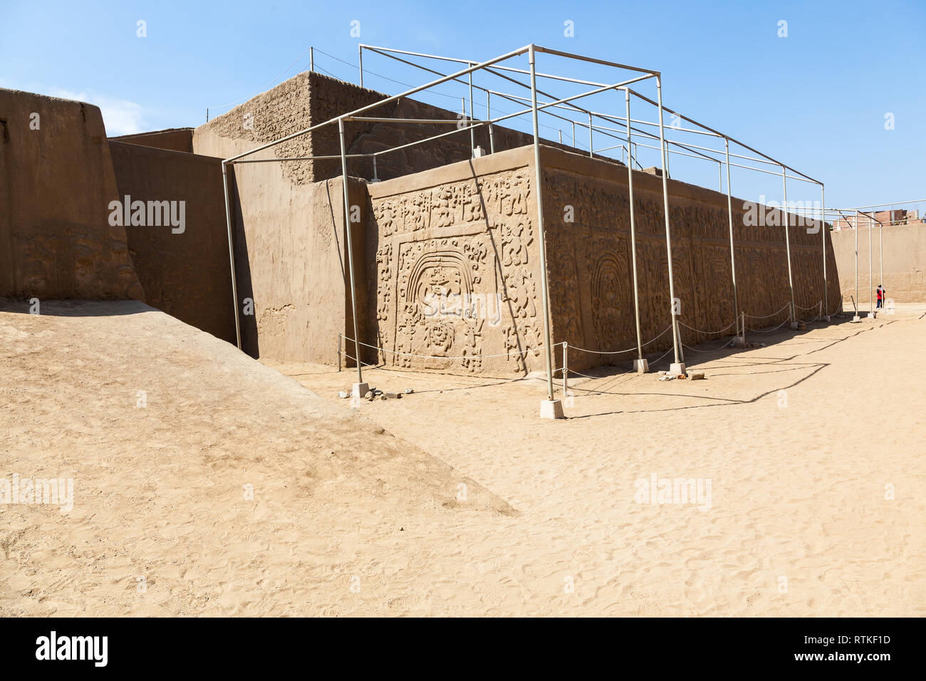 Huaca or Temple of the Dragon or the Rainbow. Religious building of the Chimu culture built in ...