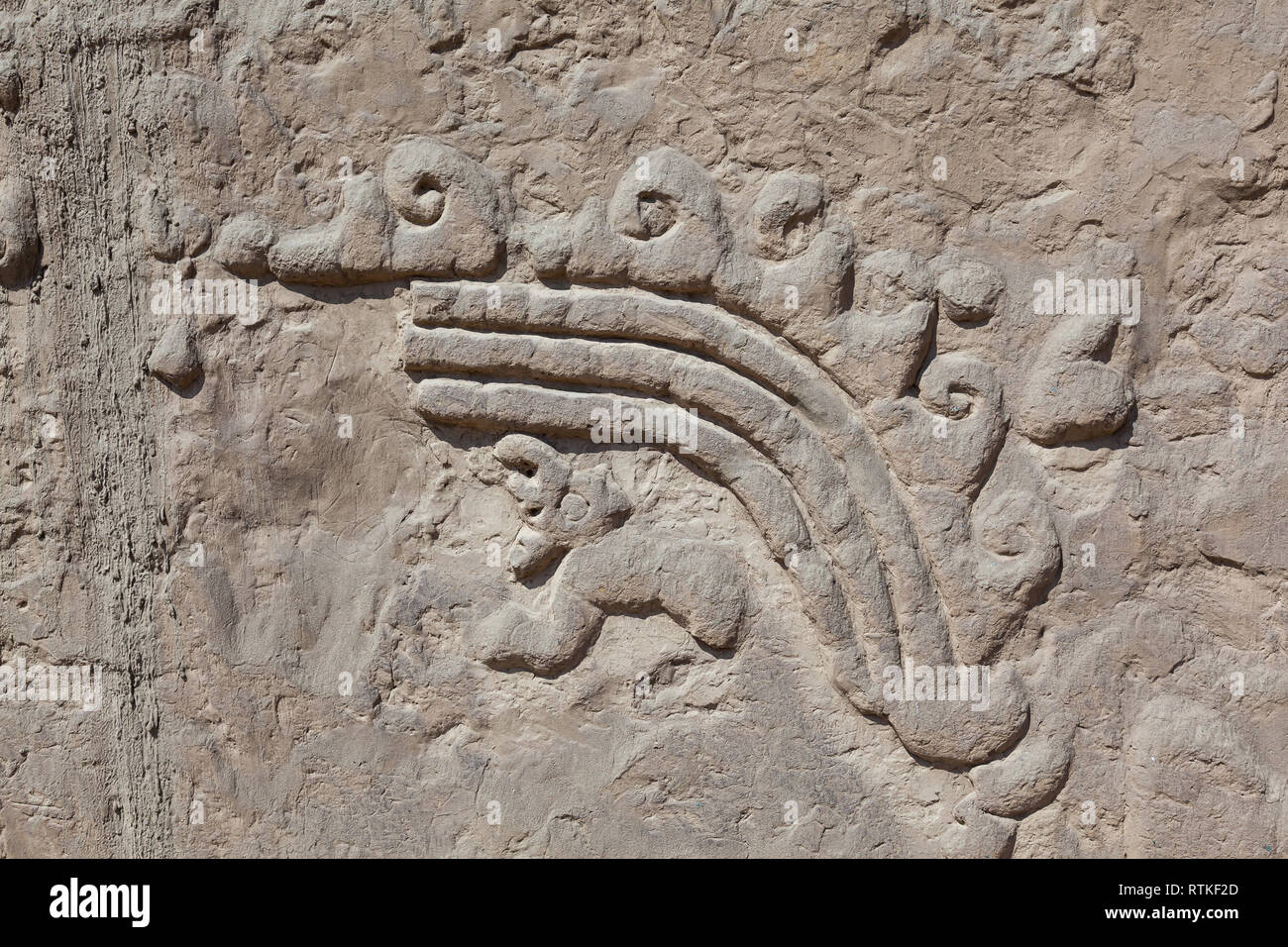 Huaca or Temple of the Dragon or the Rainbow. Religious building of the ...