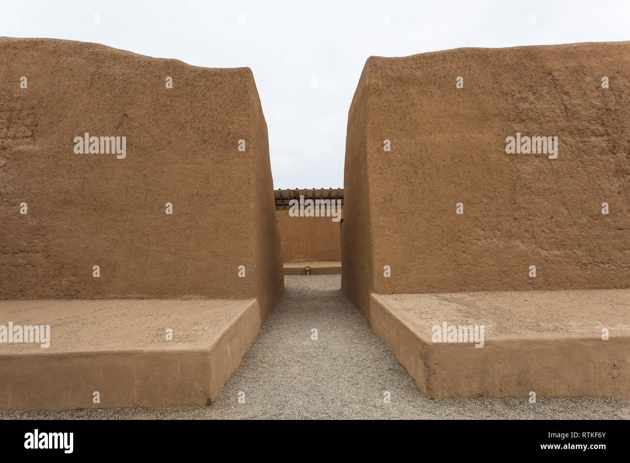 Immense walls of the city of Chan Chan, capital of the Chimu kingdom ...