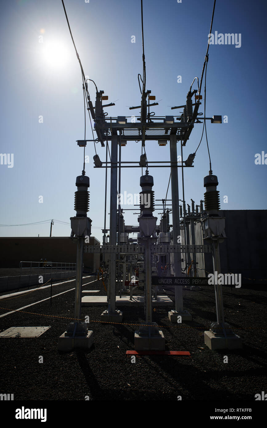 An electrical power plant substation Stock Photo - Alamy