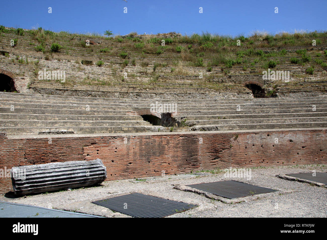 Flavian Amphitheater in Pozzuoli, Italy, the third largest Roman ...
