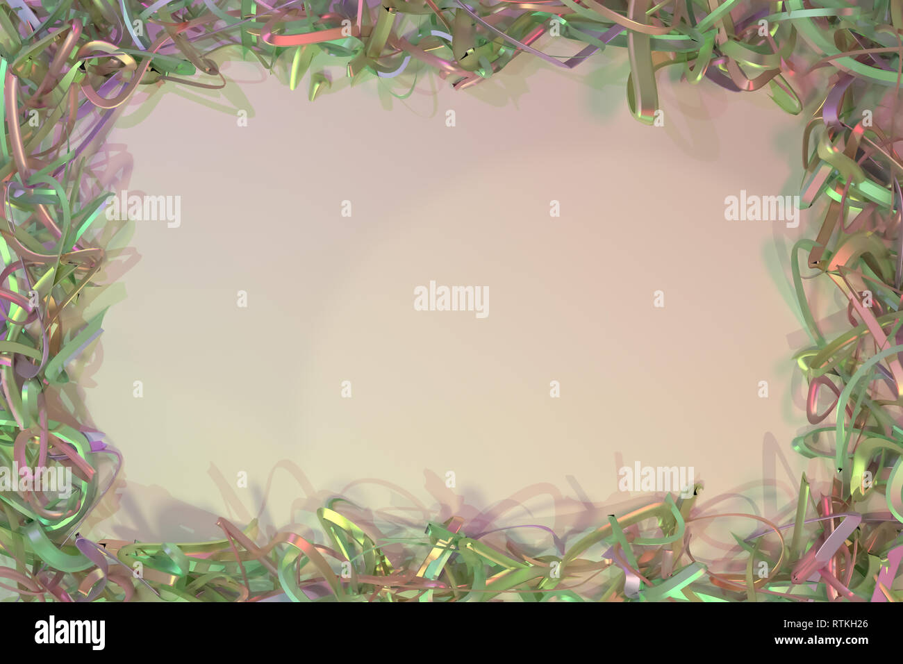 Abstract virtual paper frame string backdrop, CGI composition, for web ...