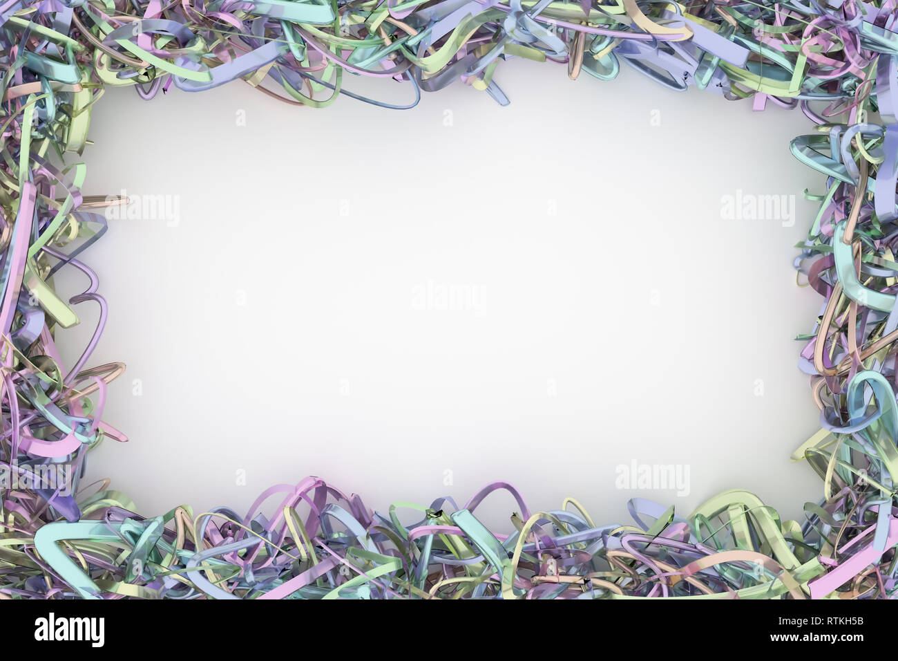 CGI composition, string backdrop virtual paper frame, for design ...