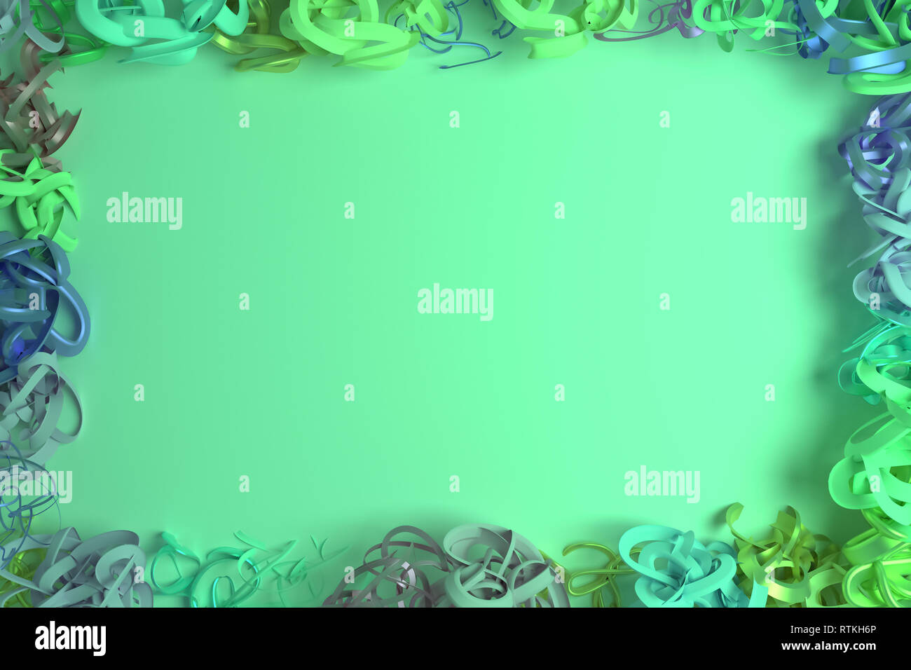 CGI composition, virtual paper frame, string backdrop. Decorative ...