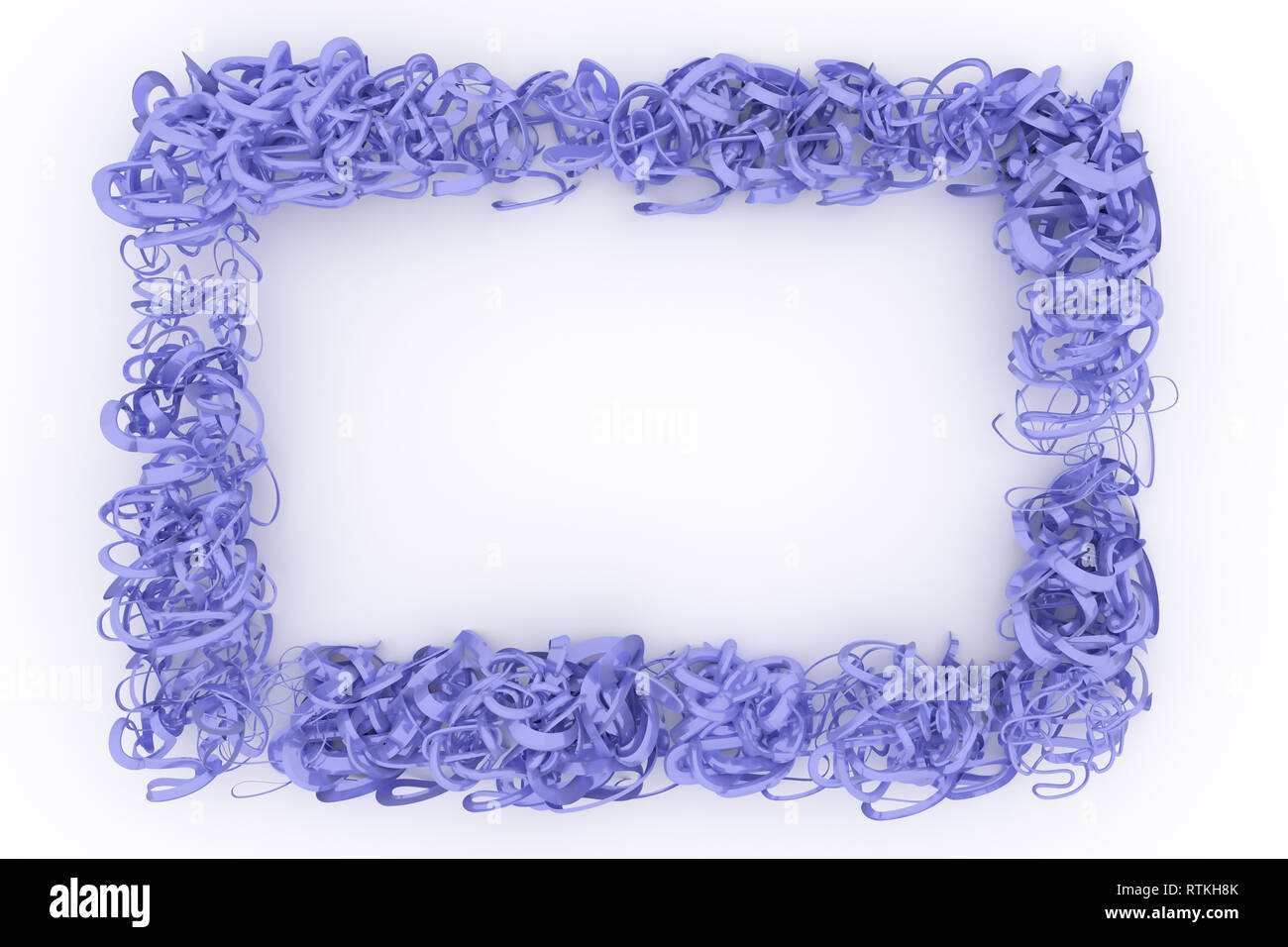 CGI composition, string backdrop virtual paper frame, for design ...