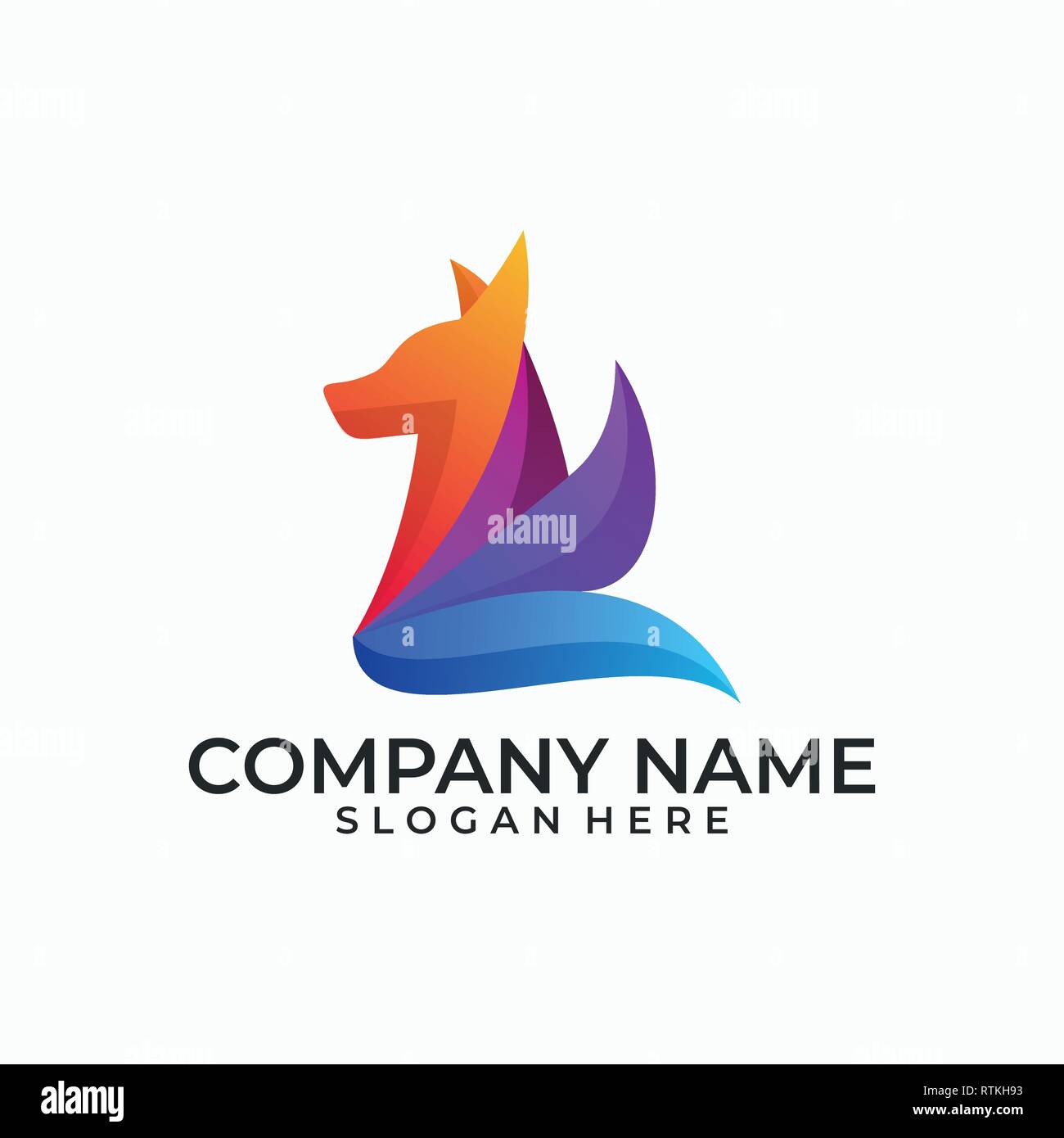 Red fox night animal Stock Vector Images - Alamy