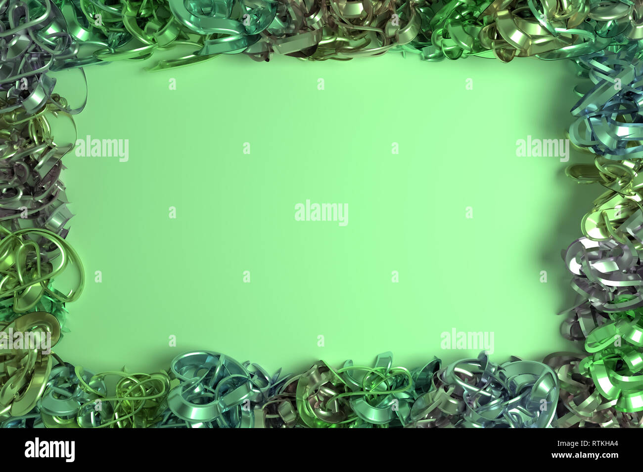 CGI composition, virtual paper frame, string backdrop. Decorative ...