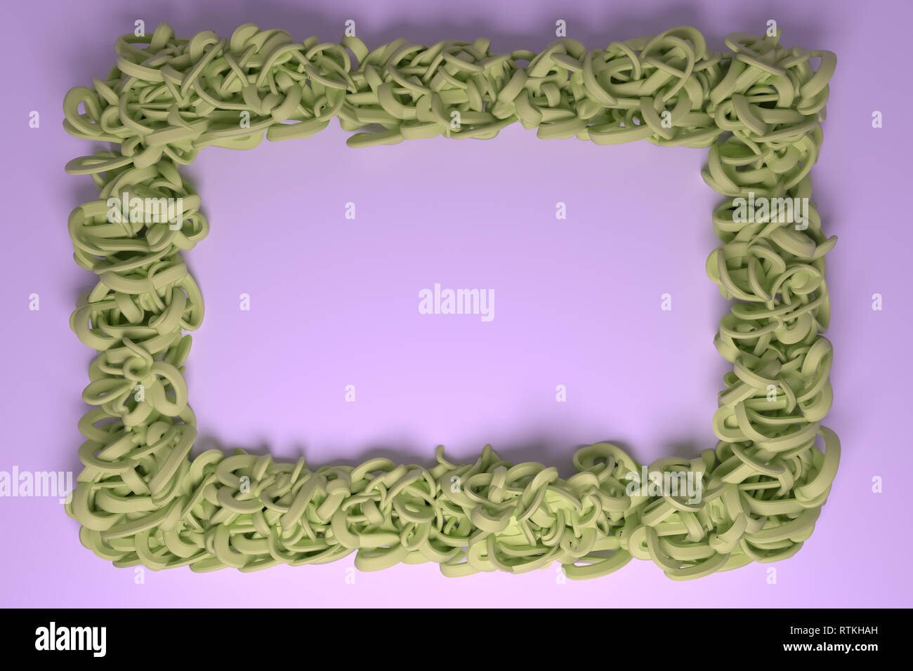 CGI composition, virtual paper frame, string backdrop. Decorative ...