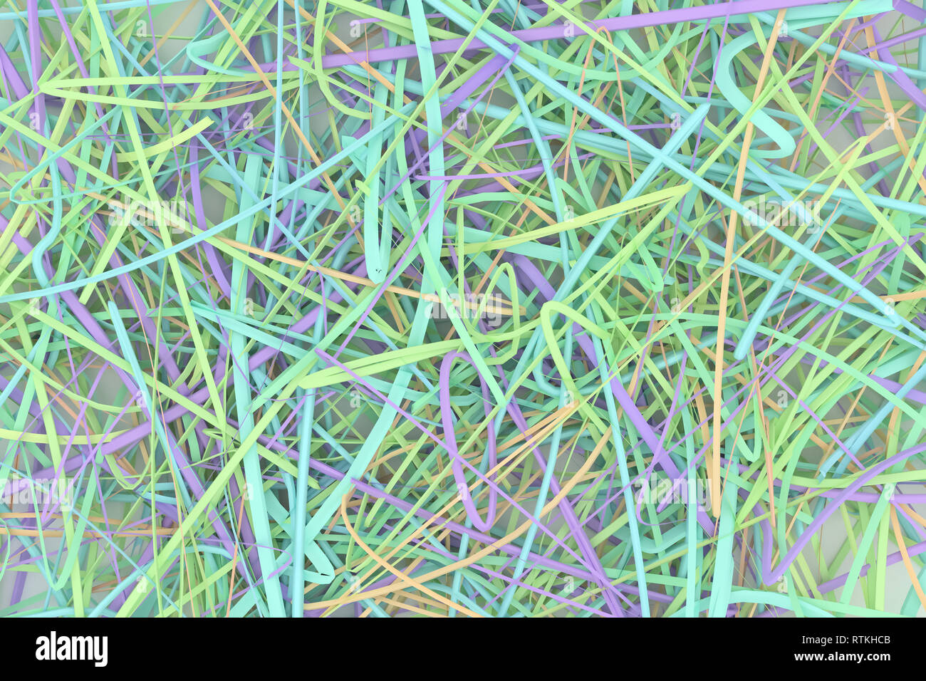 CGI composition, virtual backdrop, messy strings. Decorative ...