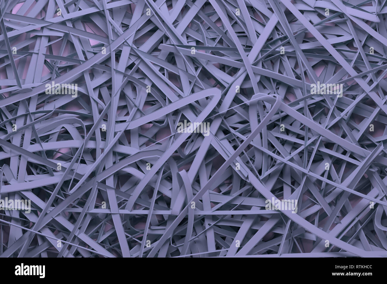 Virtual backdrop, messy strings, CGI composition. For web page ...