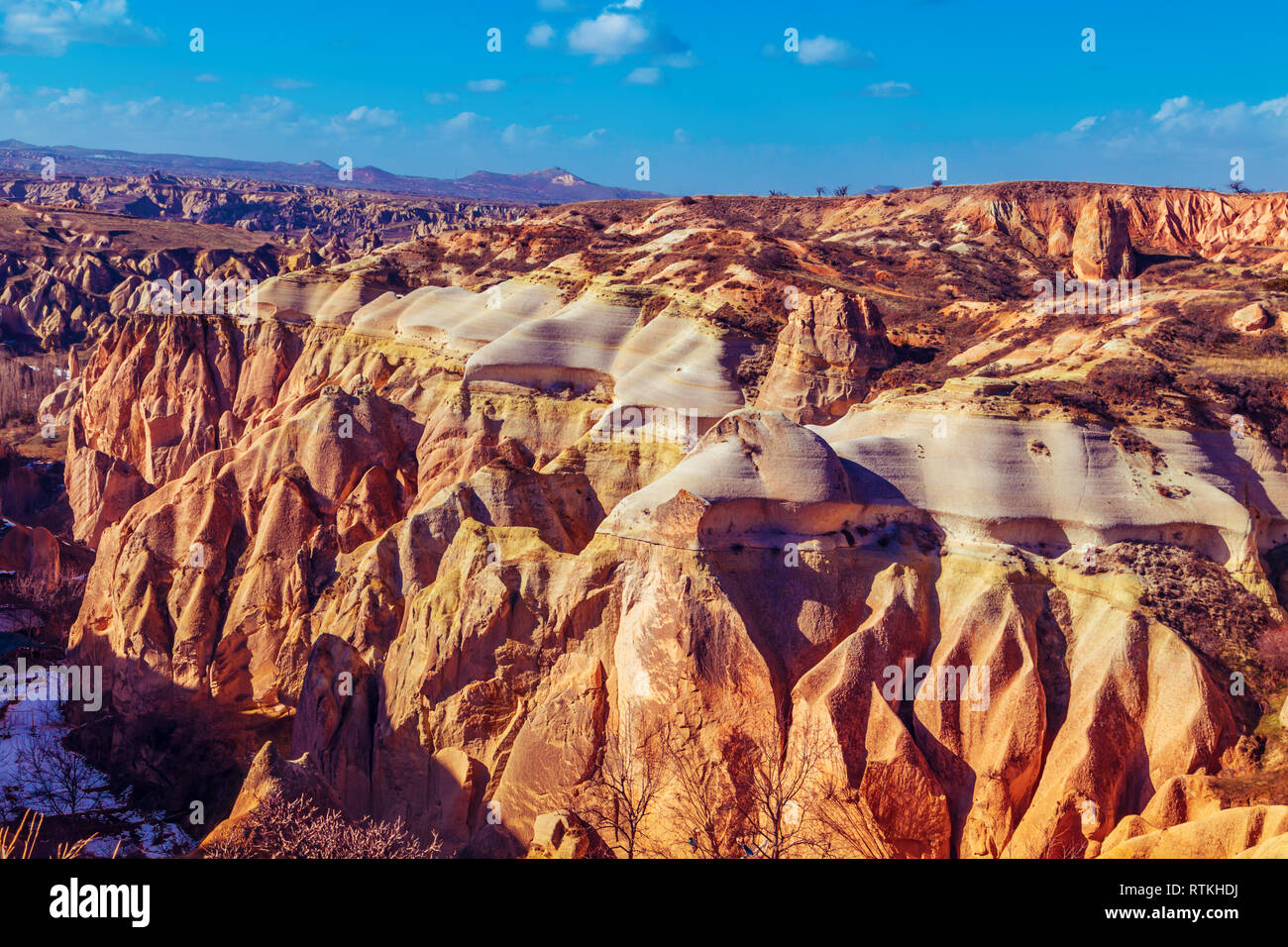 Red Valley in Cappadocia, Turkey. Amazing mountain landscape Stock ...