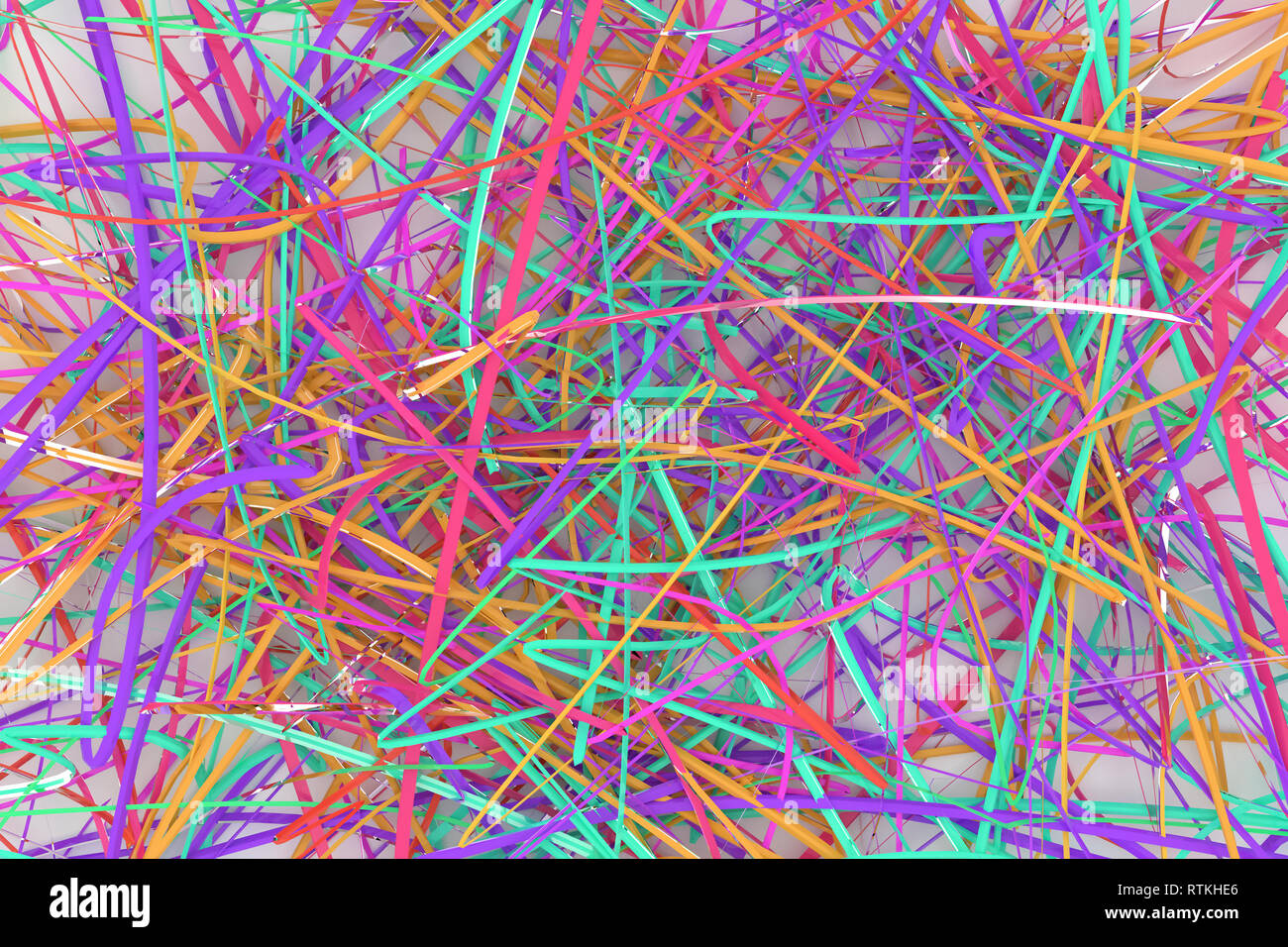 Messy strings virtual backdrop, illustrations of CGI composition, for ...