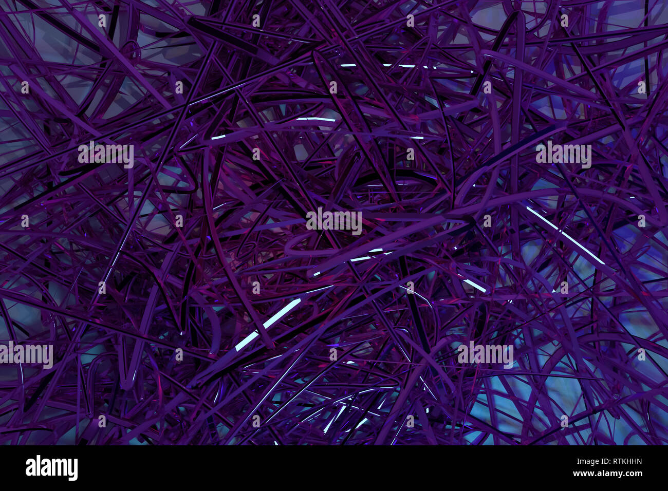 Abstract virtual backdrop messy strings, CGI composition, for web page ...