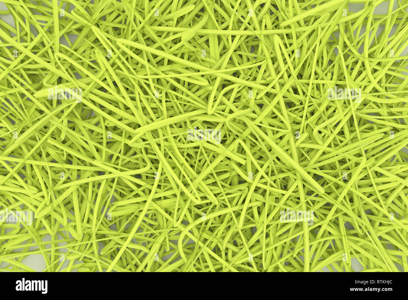 Virtual backdrop, messy strings, CGI composition. For web page ...