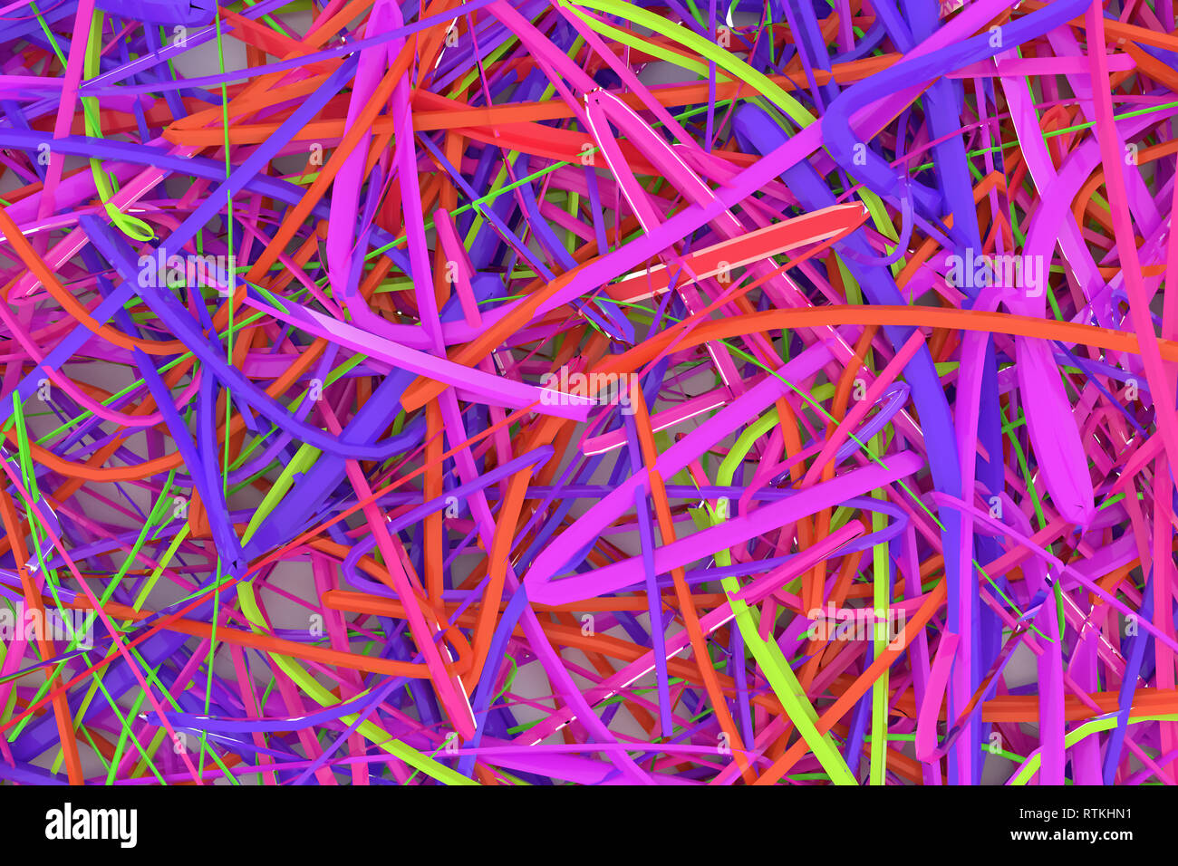 Messy strings virtual backdrop, illustrations of CGI composition, for ...