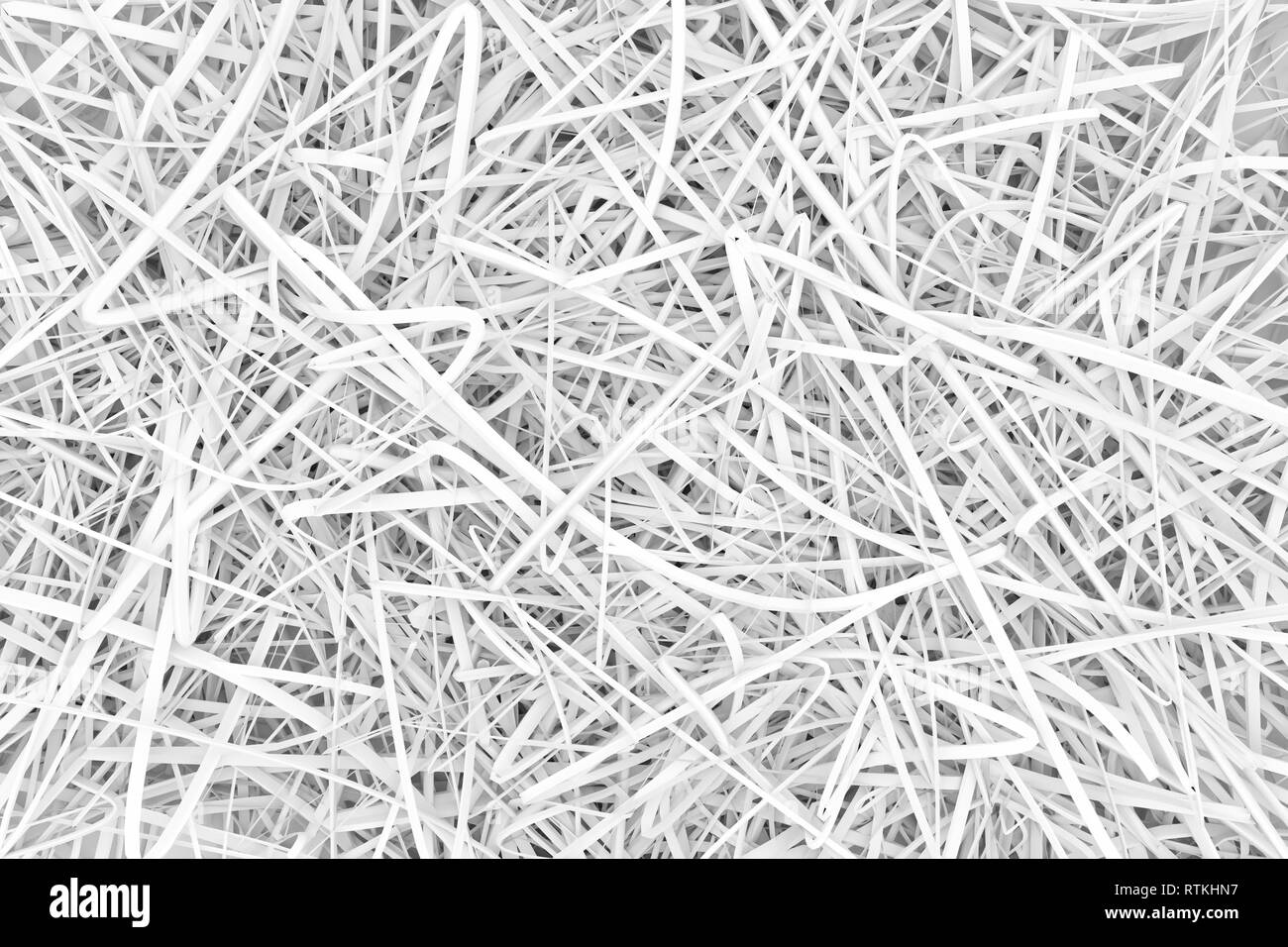 Virtual backdrop, messy strings, CGI composition. For web page ...