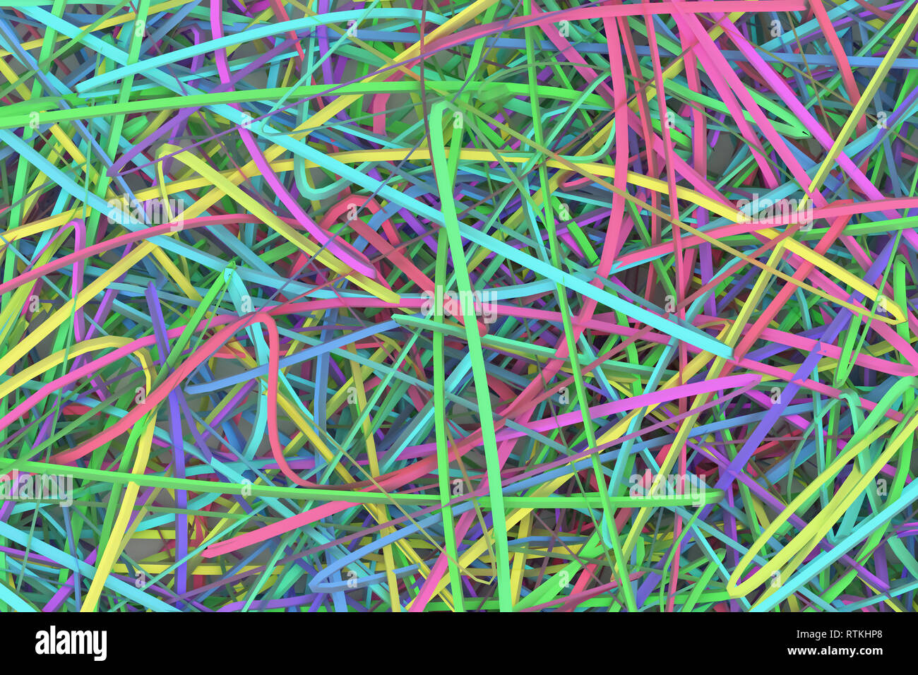 Background abstract, messy strings virtual backdrop CGI composition ...