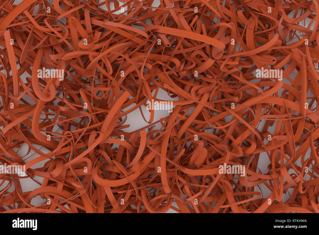 Virtual backdrop, messy strings, CGI composition. For web page ...
