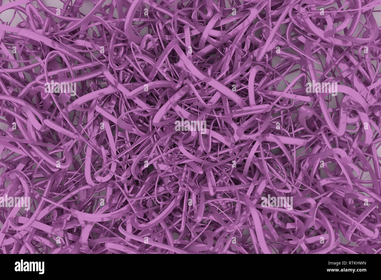 Virtual backdrop, messy strings, CGI composition. For web page ...