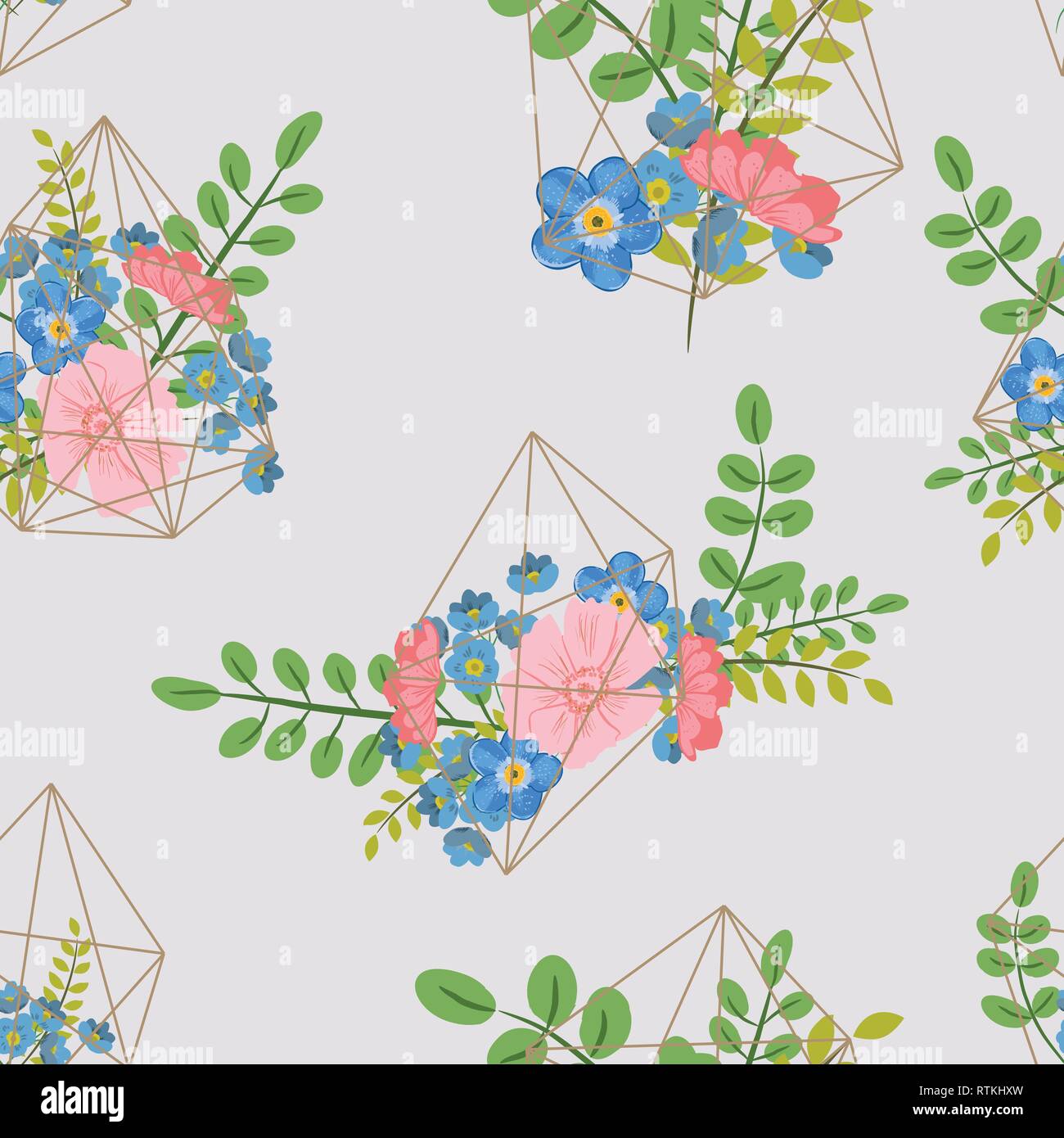 Interlocking flowers Stock Vector Images - Alamy