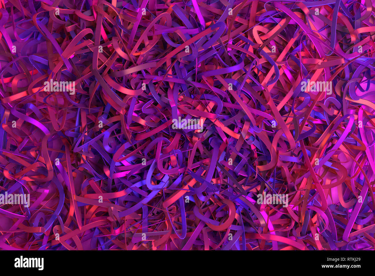 Virtual backdrop, messy strings, CGI composition. For web page ...