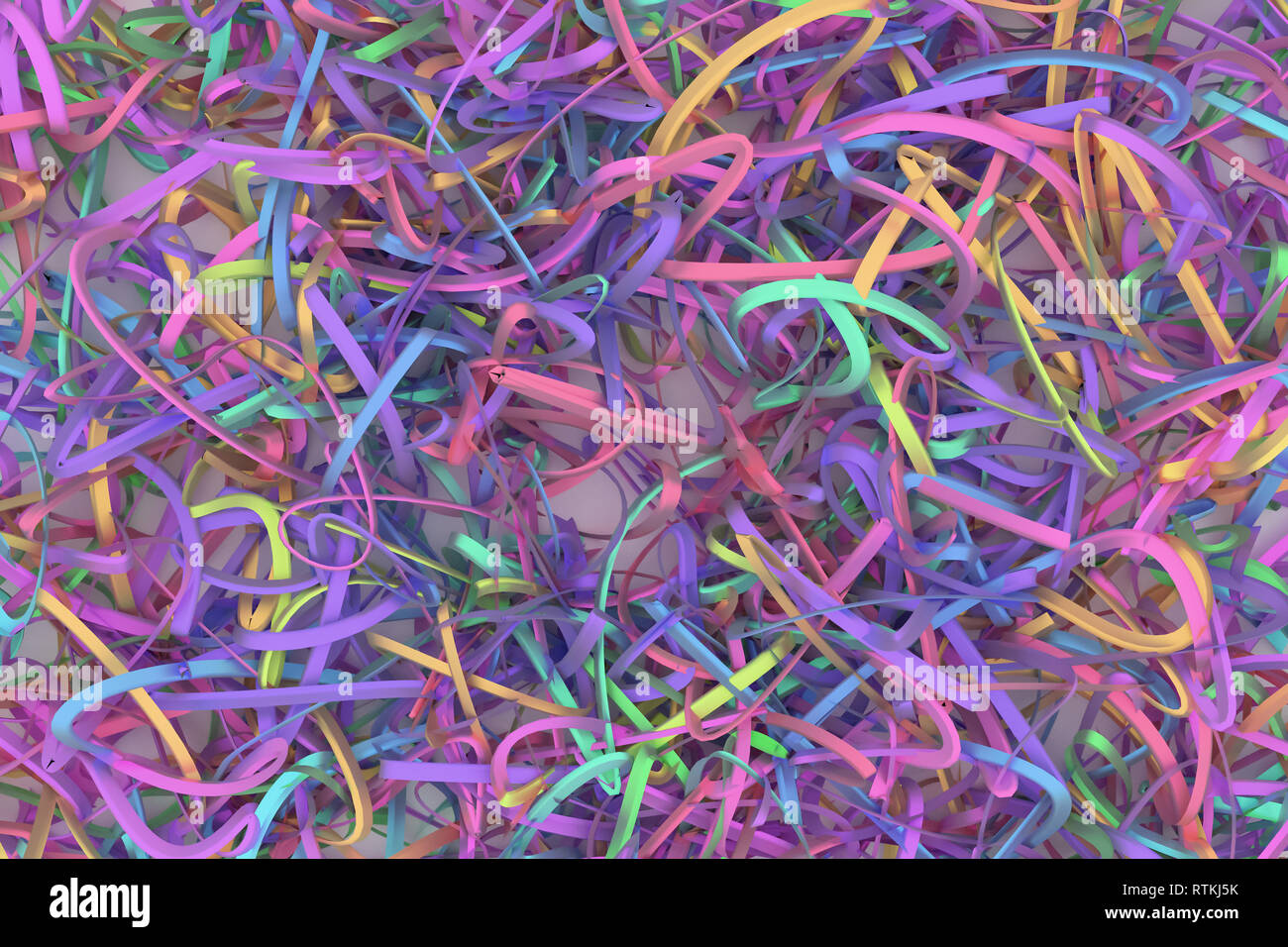 CGI composition, virtual backdrop, messy strings. Decorative ...
