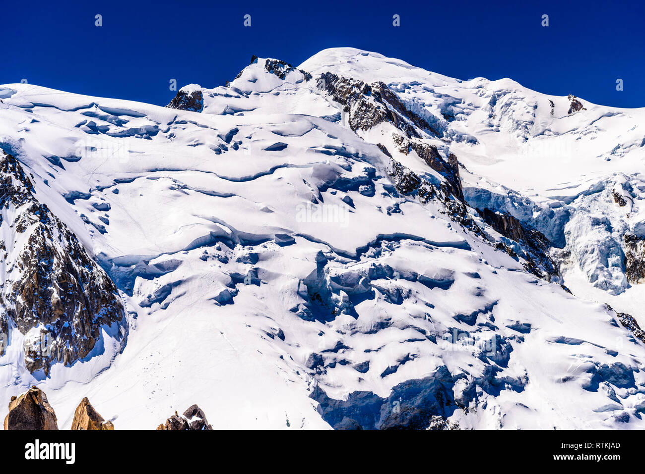 Snowy mountains in Chamonix, Mont Blanc, Haute-Savoie, Alps France Stock Photo - Alamy