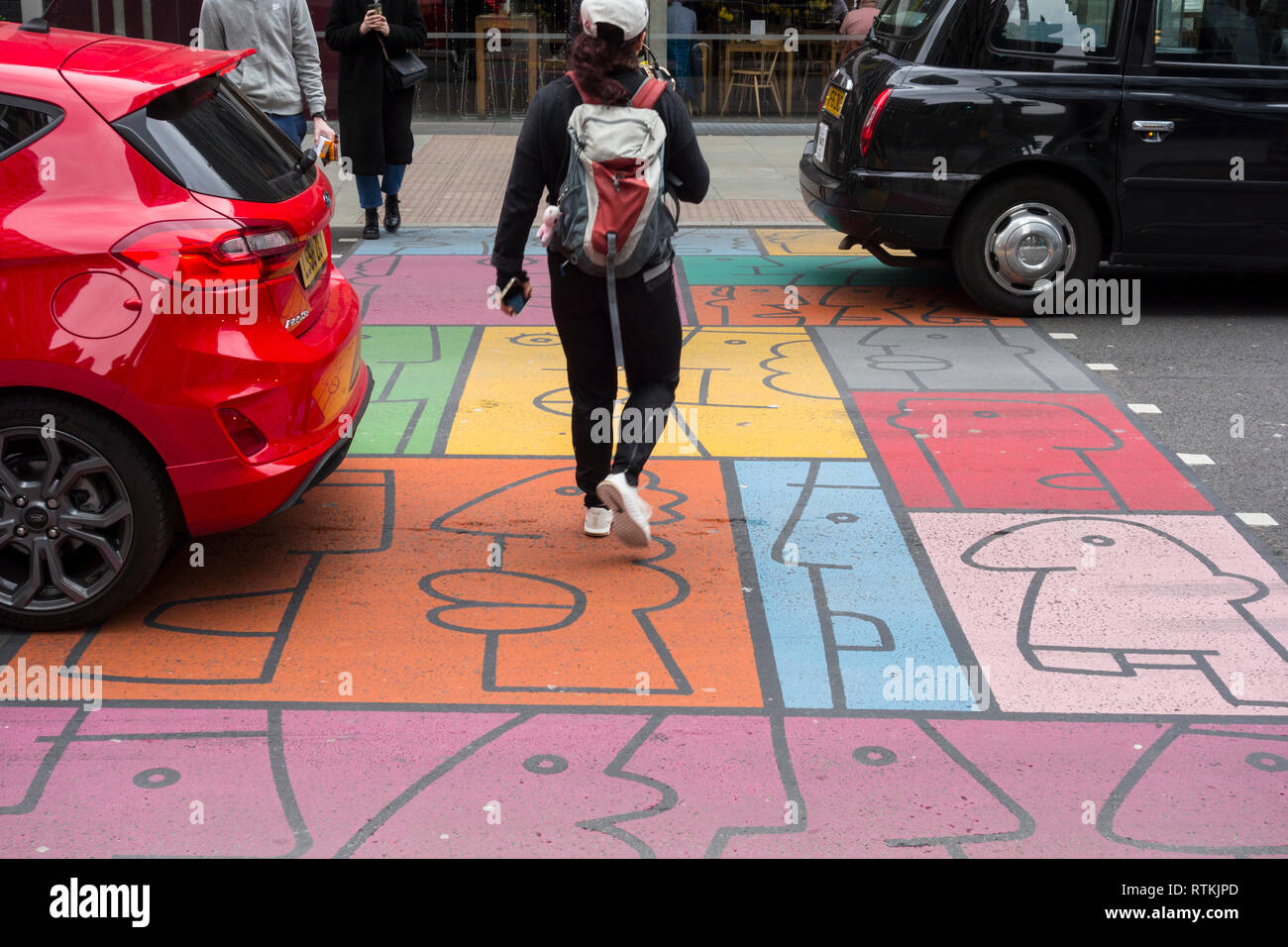 Colourful pedestrian crossing hi-res stock photography and images - Alamy