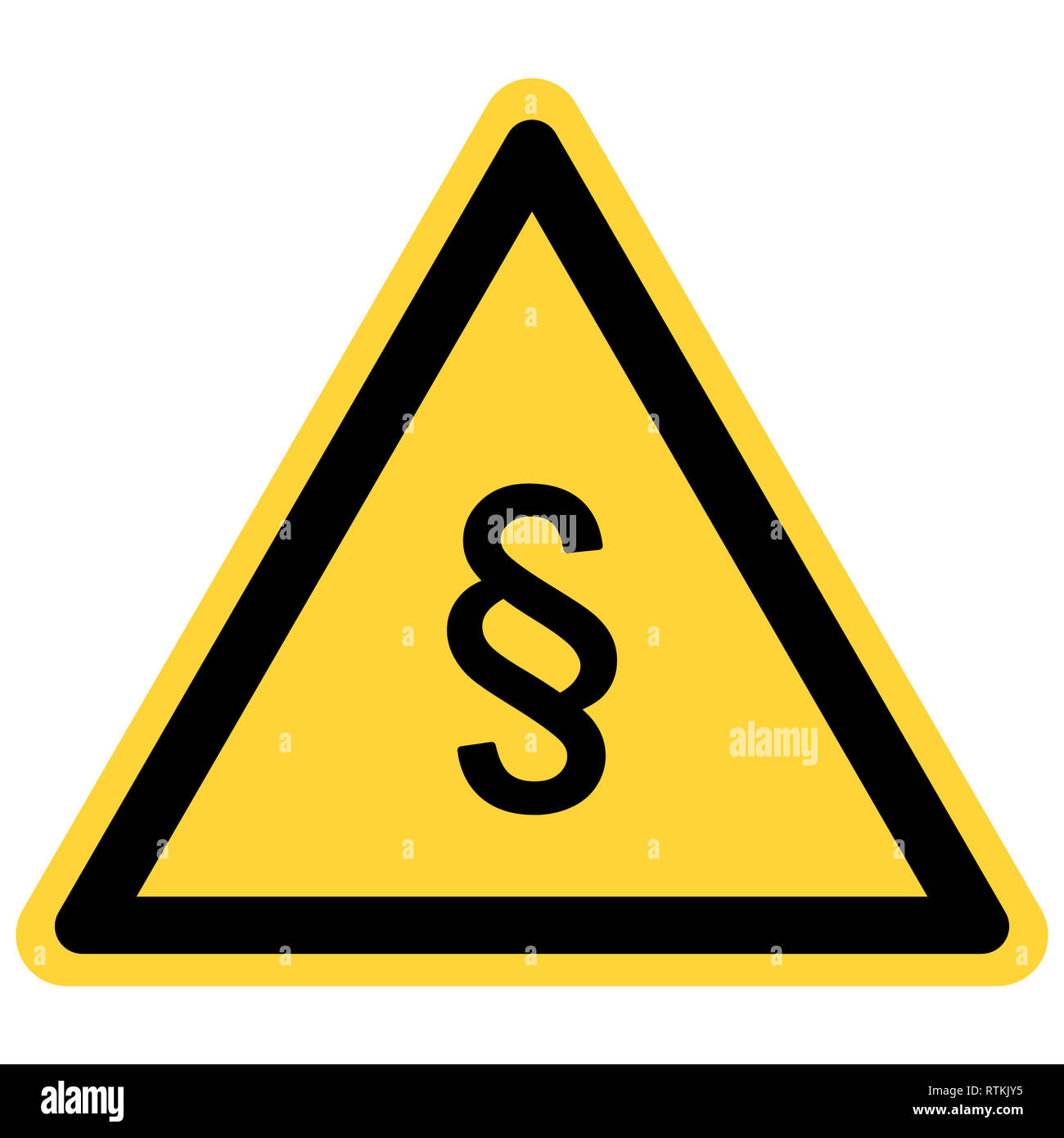 Paragraph and danger sign Stock Photo - Alamy