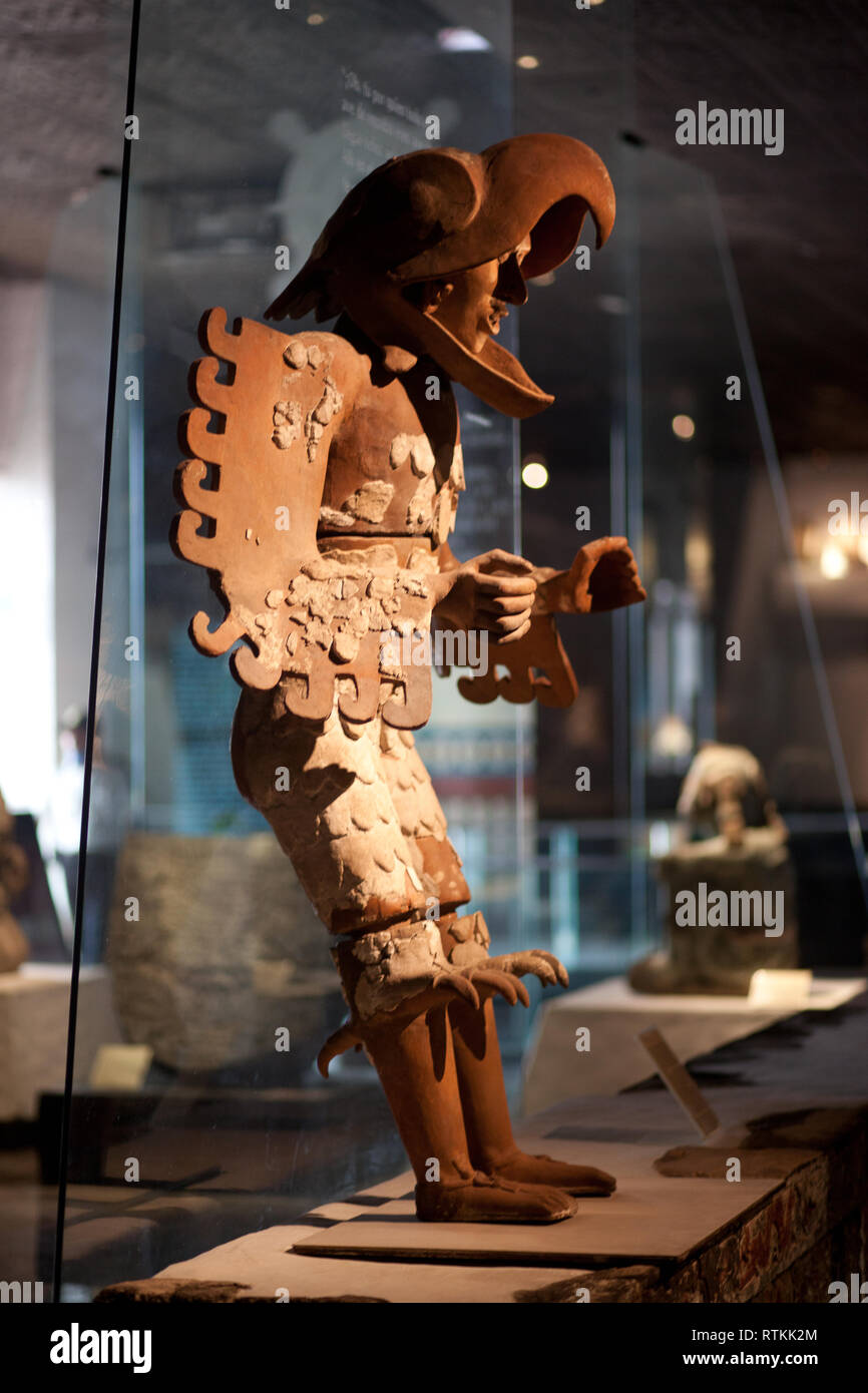 Aztec sculptures found on display at the Museum of Tenochtitlan near ...