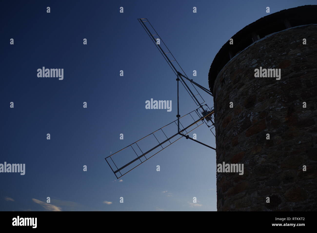 St Monans Windmill in the Golden light of a Summer's Evening. Fife ...
