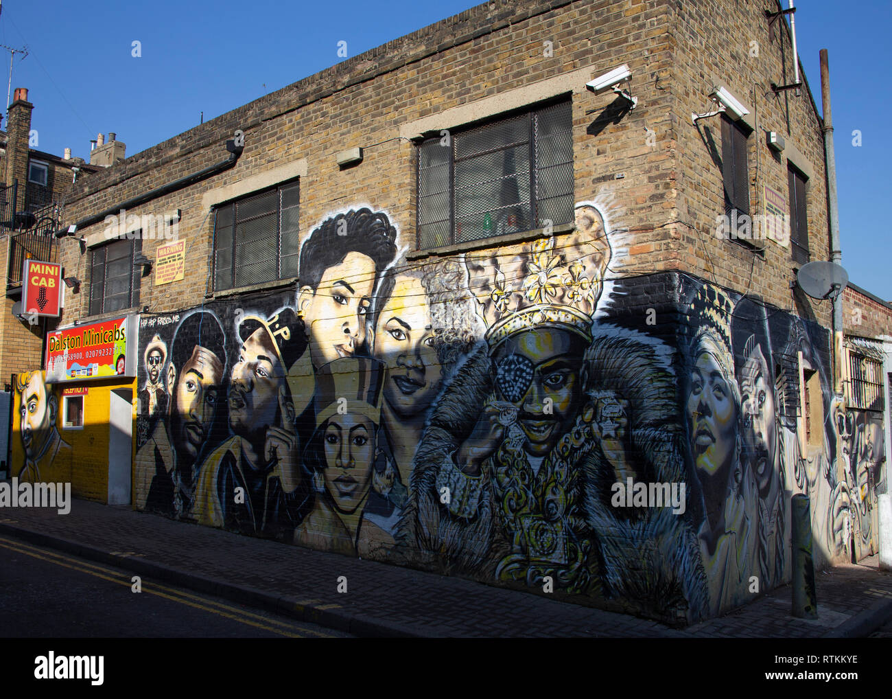 Hip Hop street art in Dalston, Hackney, London Stock Photo - Alamy