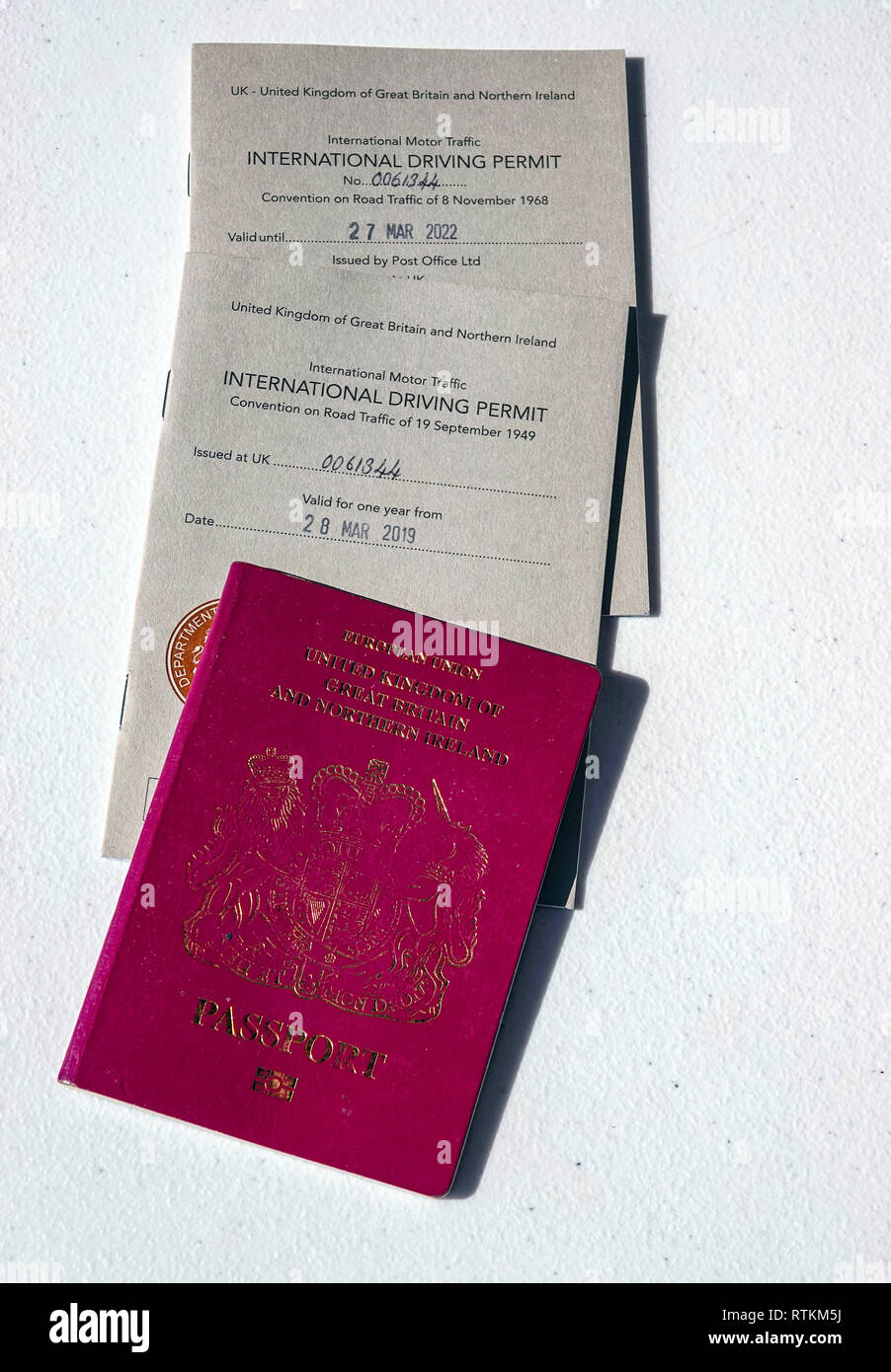 International Driving Permit and passport - Showing the 1968 and 1949 ...