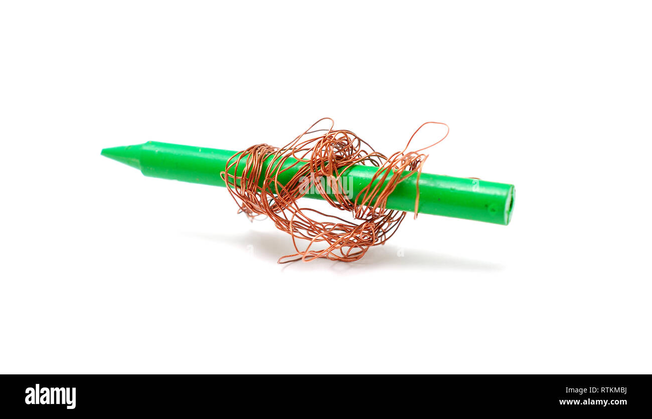 copper wire on white Stock Photo - Alamy