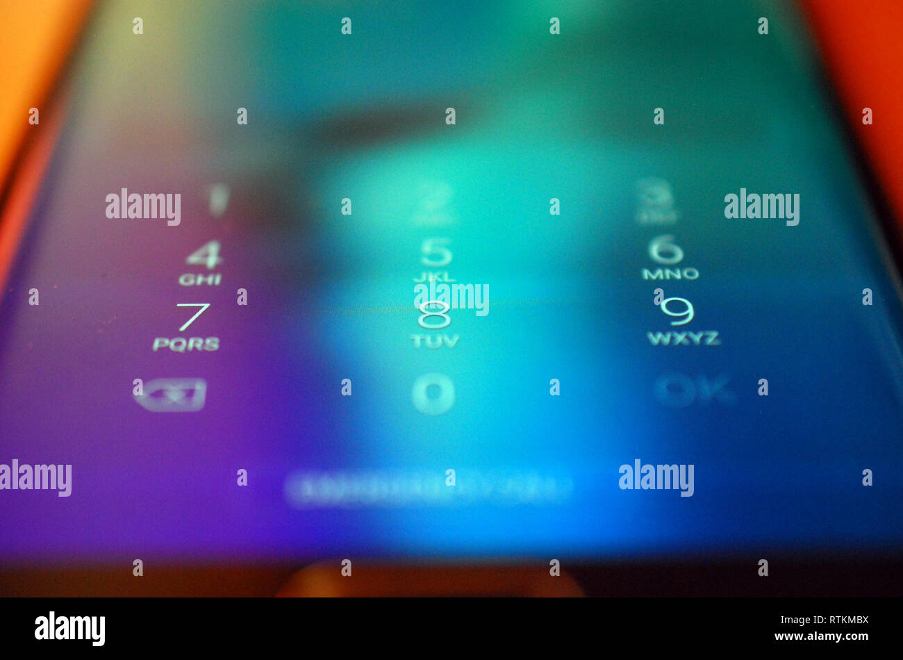 unlock screen on a smartphone Stock Photo - Alamy