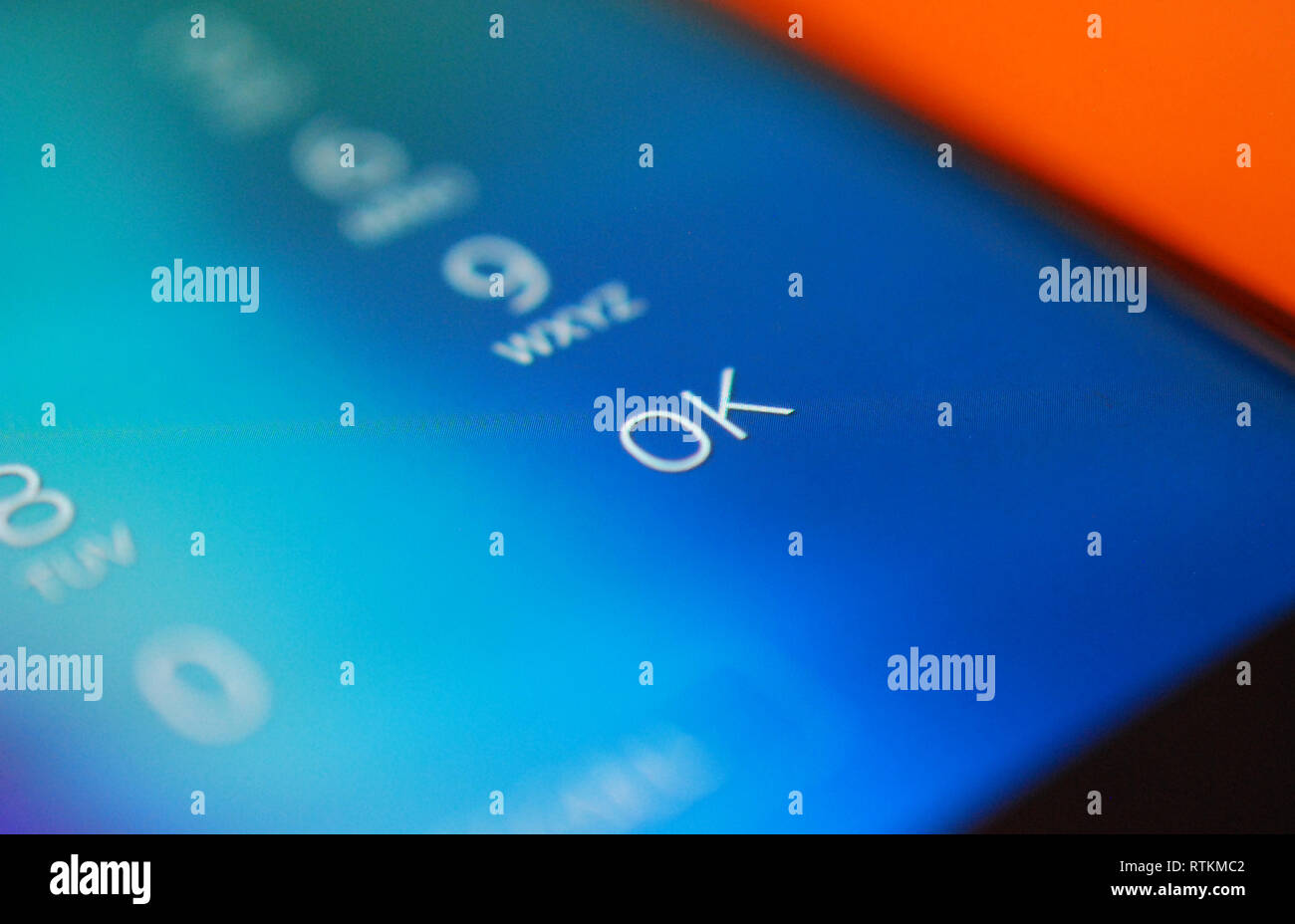 unlock screen on a smartphone Stock Photo - Alamy