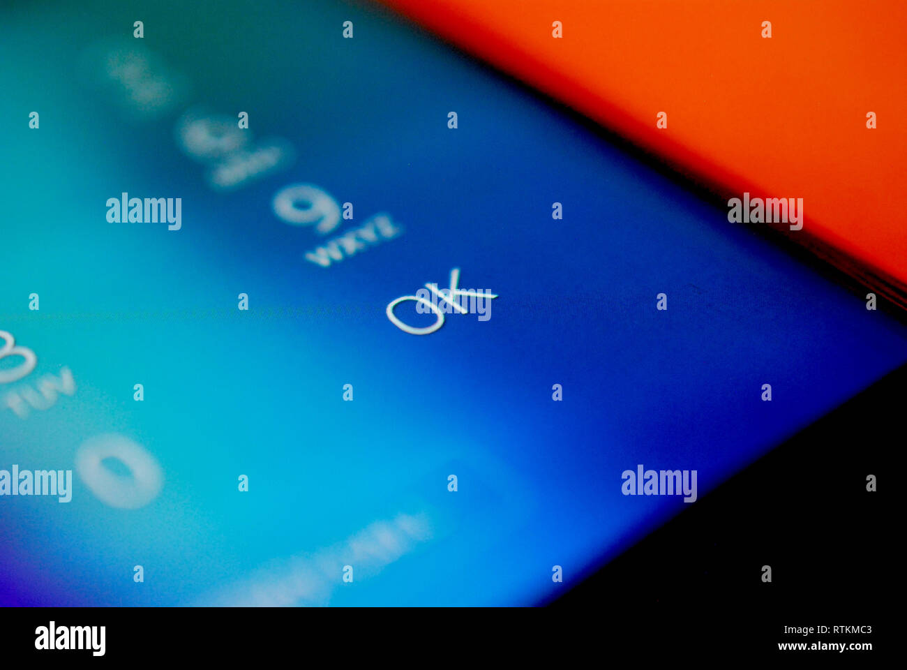 unlock screen on a smartphone Stock Photo - Alamy